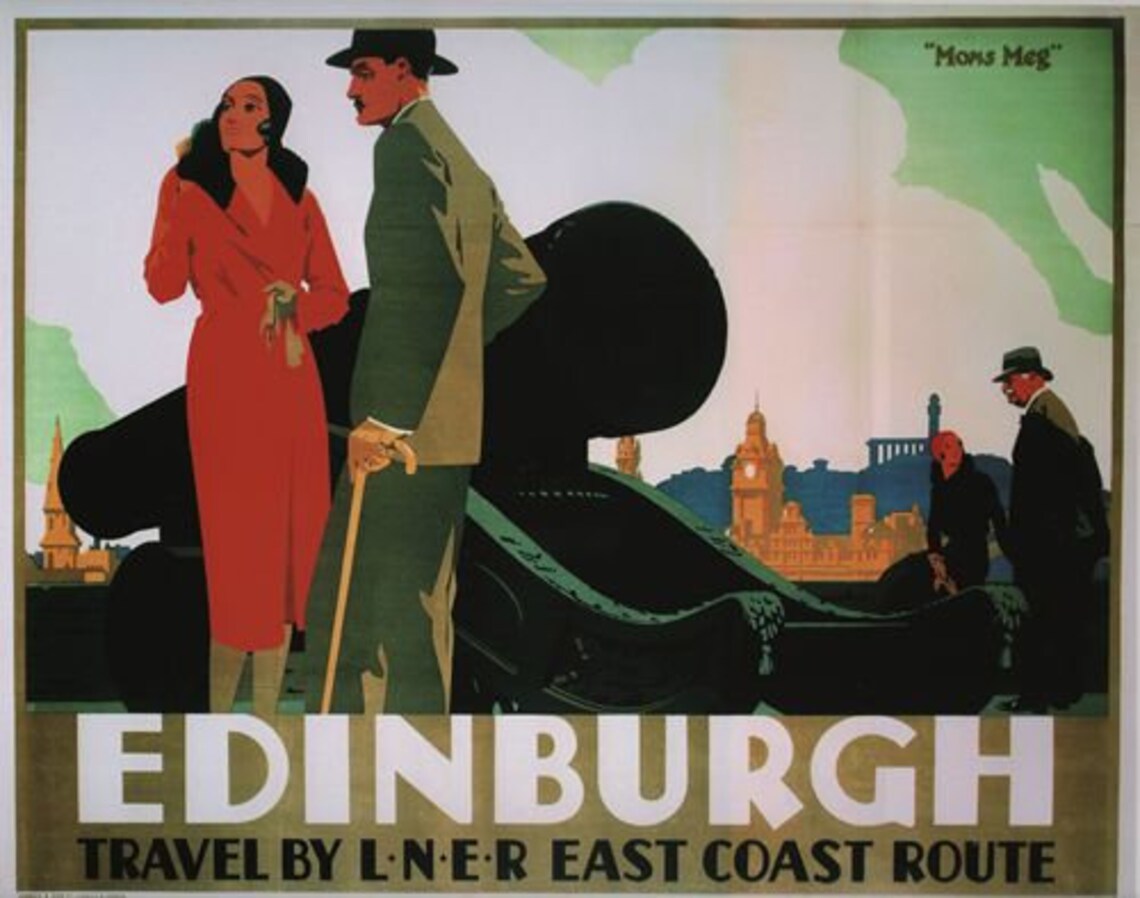 Vintage LNER Edinburgh Mons Meg Railway Poster A3/A2/A1 Print - Etsy UK