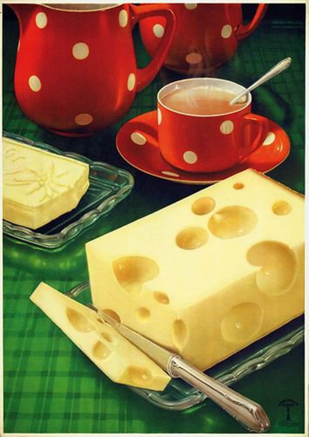 Vintage Dutch Cheese Advertisement Poster A3 Print - Etsy