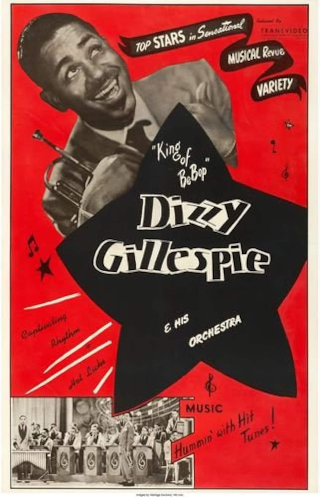 Vintage Dizzy Gillespie Concert Poster Print A3 - Etsy