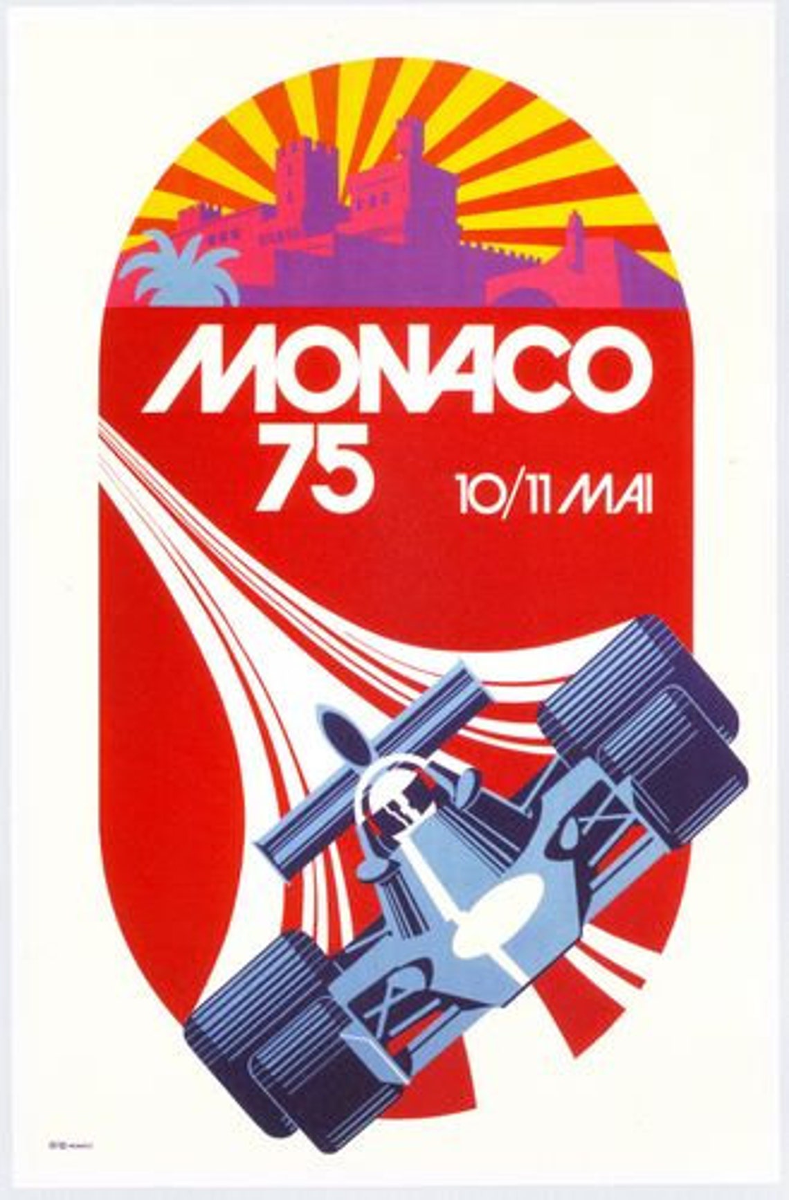 1975 Monaco Grand Prix Poster A3/A2/A1 Print | Etsy