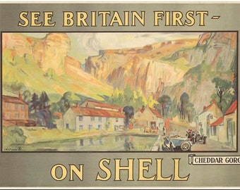 Cheddar Gorge Poster | Etsy UK