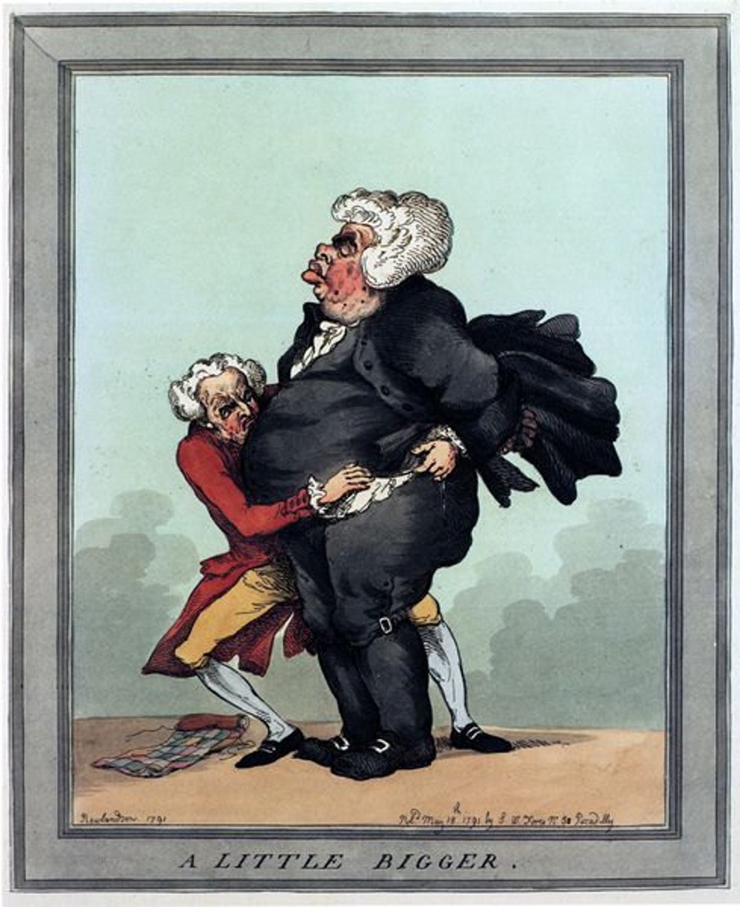 Vintage 18th Century British Political Satire "bigger" A3/A2/A1 Print ...