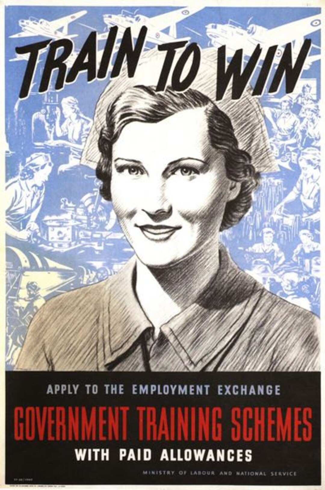 Vintage WW2 Train to Win UK Home Front Poster A3/A2/A1 Print - Etsy