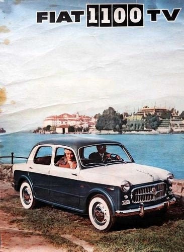 Vintage Fiat 1100 Advertisement Poster A3 Print - Etsy