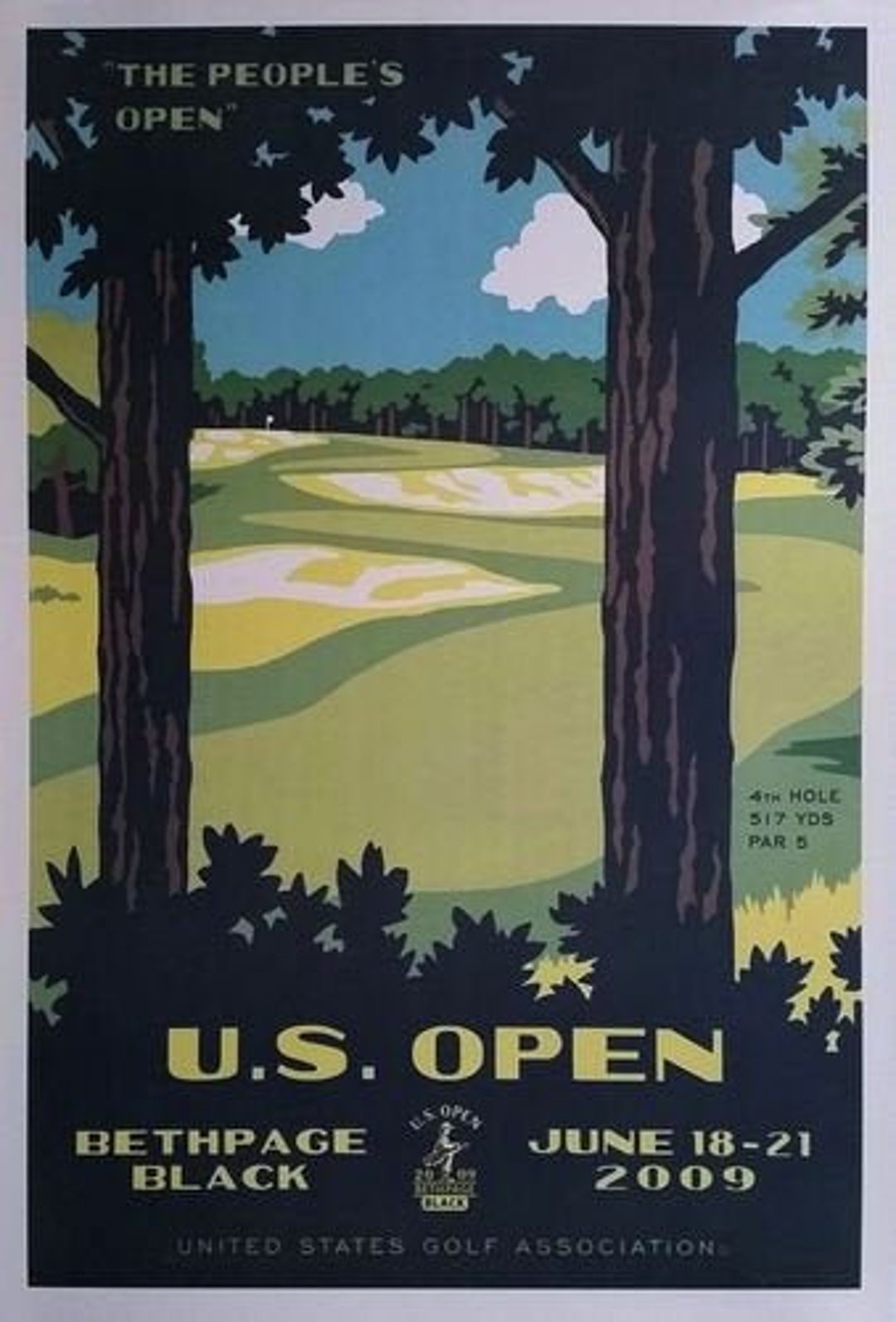 Vintage 2009 US Open Golf Promotional Poster A3 Print - Etsy