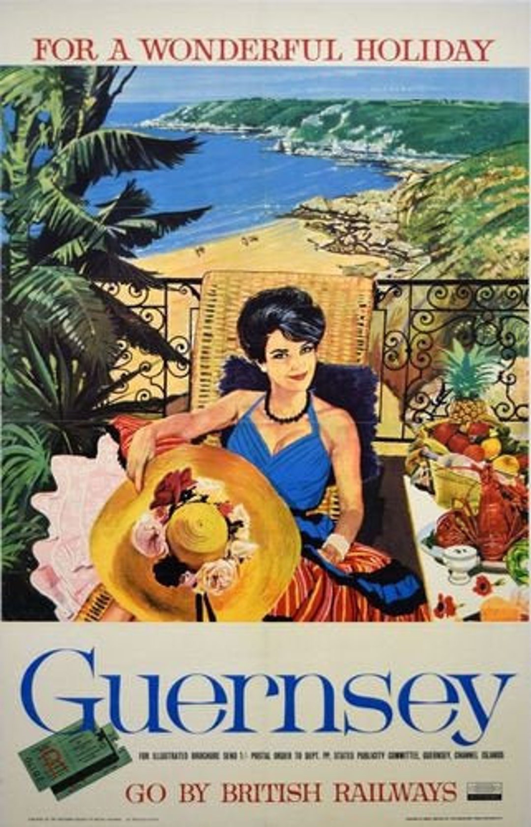 Vintage British Rail Holidays in Guernsey Channel Islands Railway ...