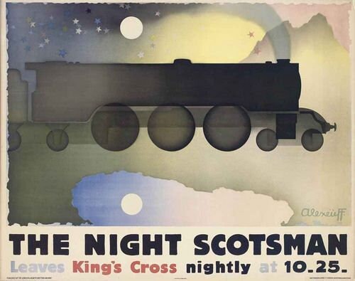 Vintage LNER Night Scotsman Railway Poster A3 Print - Etsy UK