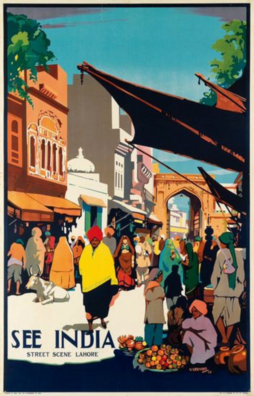 Vintage Lahore India Pakistan Tourism Poster A3 Print - Etsy