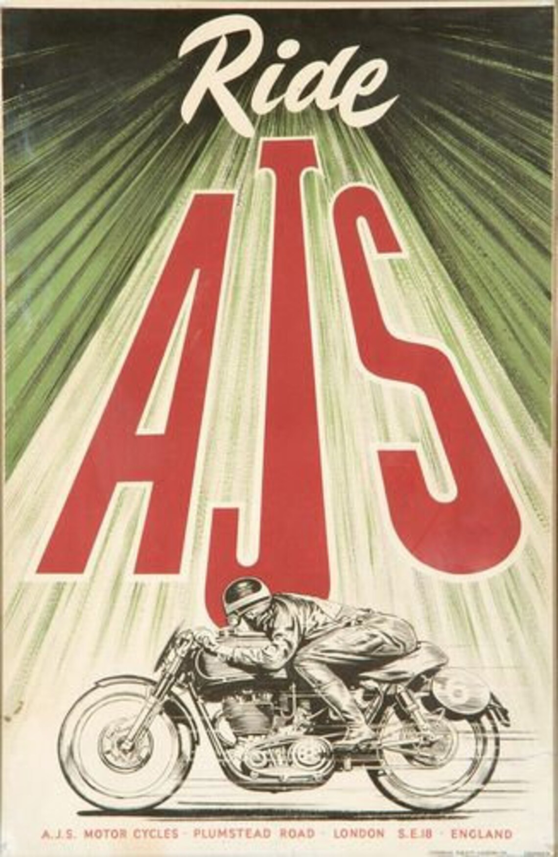 Vintage AJS Motorcycling Advertisement Poster Print A3/A4 | Etsy UK