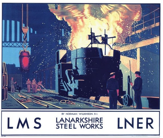Vintage LNER Lanarkshire Steel Works Railway Poster A3/A2/A1 - Etsy