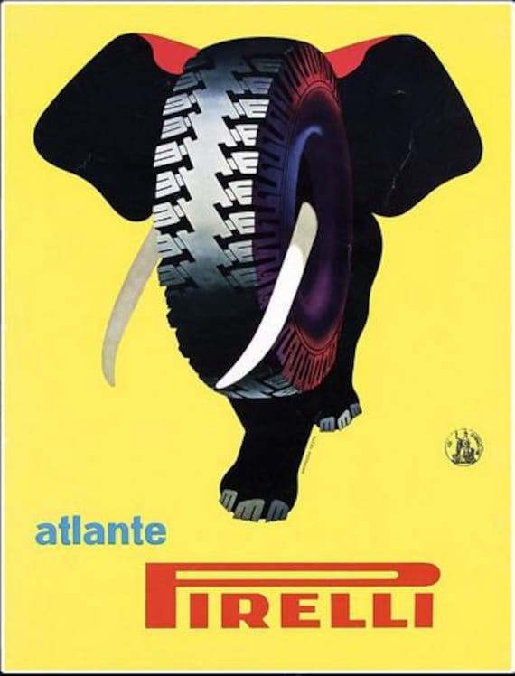 Vintage Pirelli Tyre Advertisement Poster A3 Print | Etsy