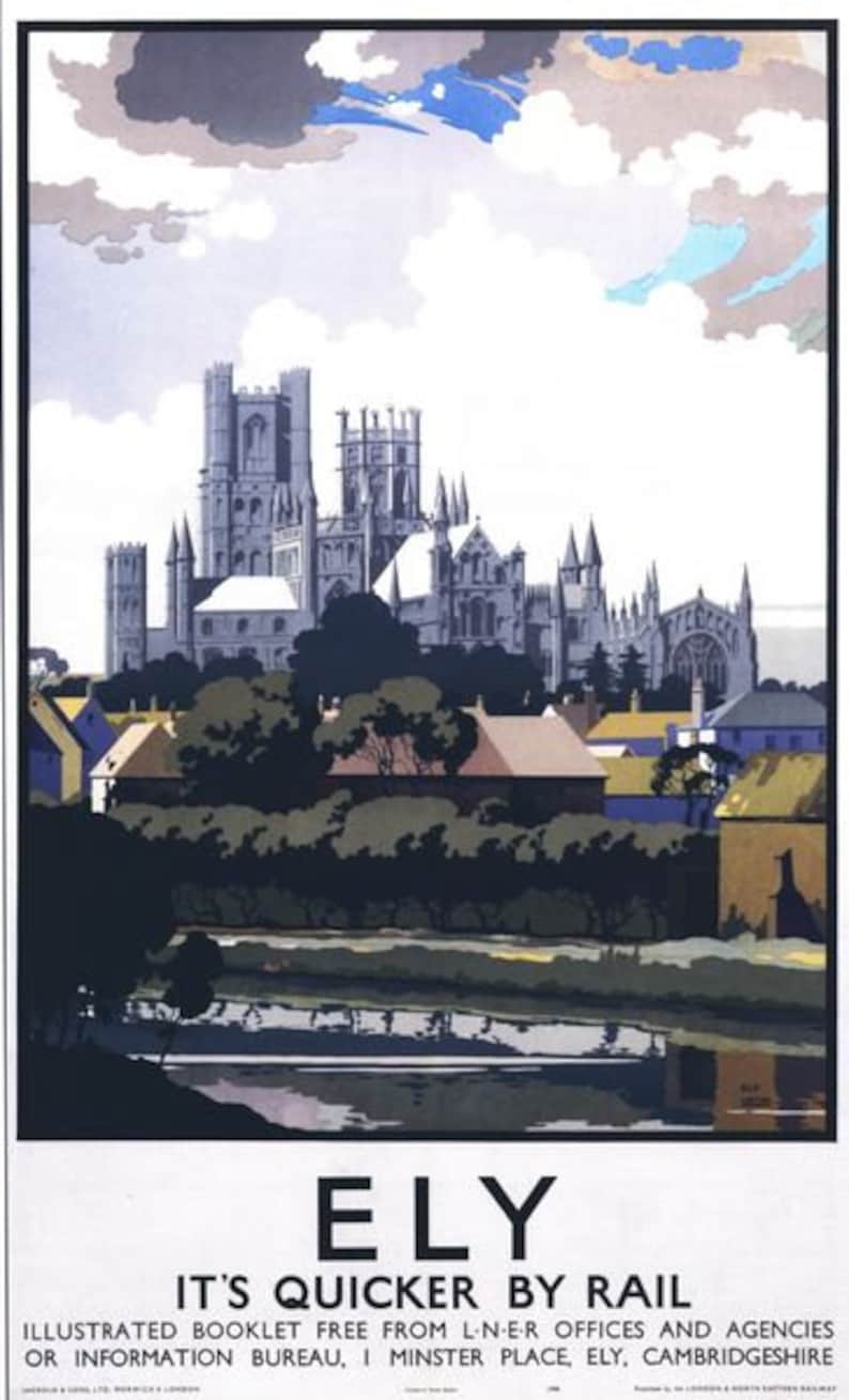 Vintage LNER Ely Cathedral Railway Poster A3/A2/A1 Print | Etsy UK