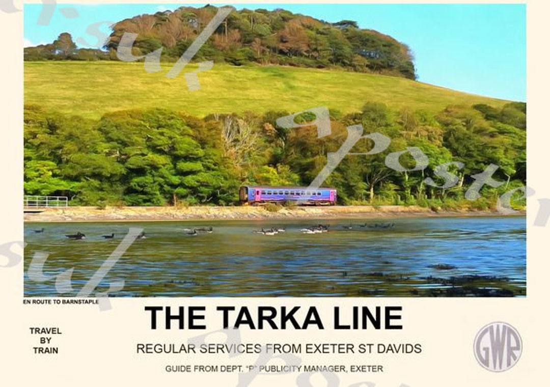 Vintage Style Railway Poster Tarka Line North Devon A3/A2 Print - Etsy