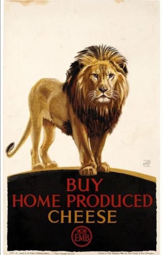 Vintage Buy British Cheese Advertising Poster Print A3 | Etsy