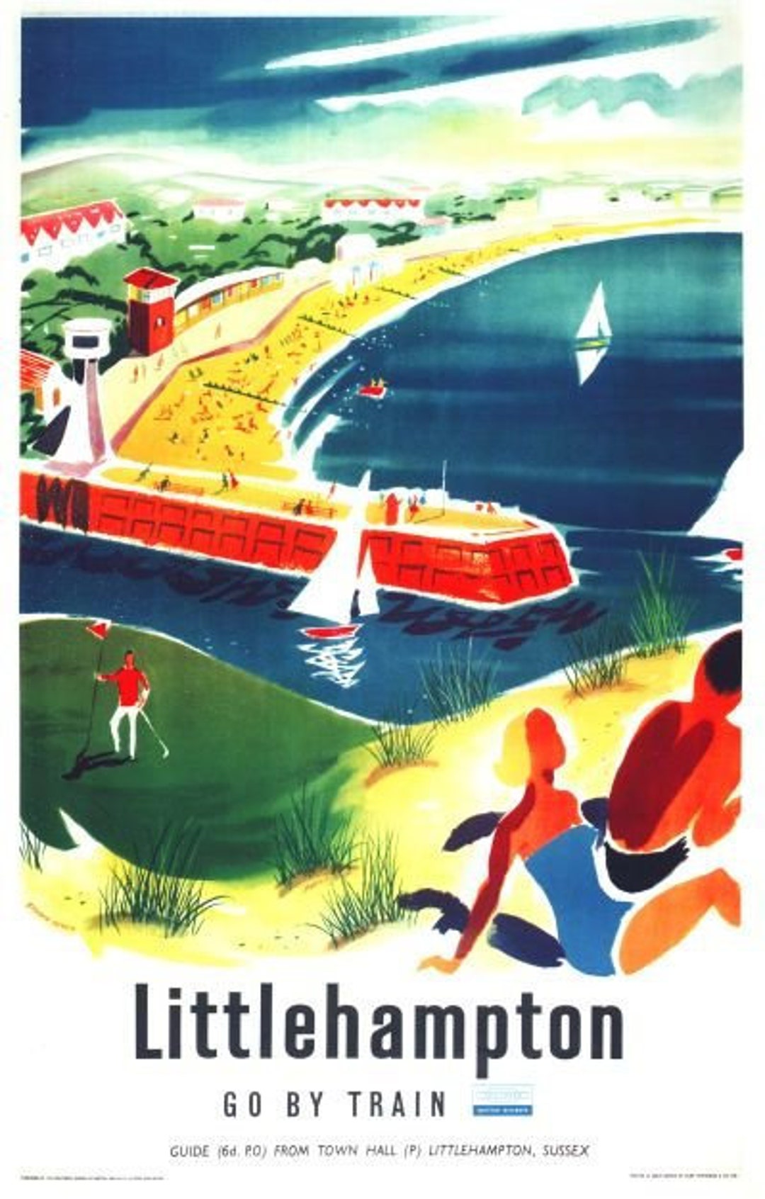 Vintage Littlehampton Sussex British Rail Railway Poster A3/A2/A1 Print ...