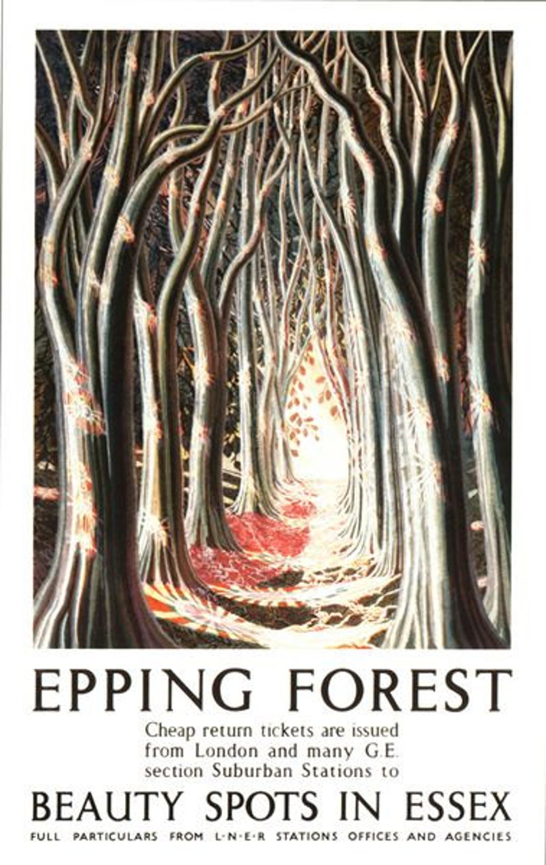 Vintage LNER Epping Forest Railway Poster A3/A2/A1 Print - Etsy UK