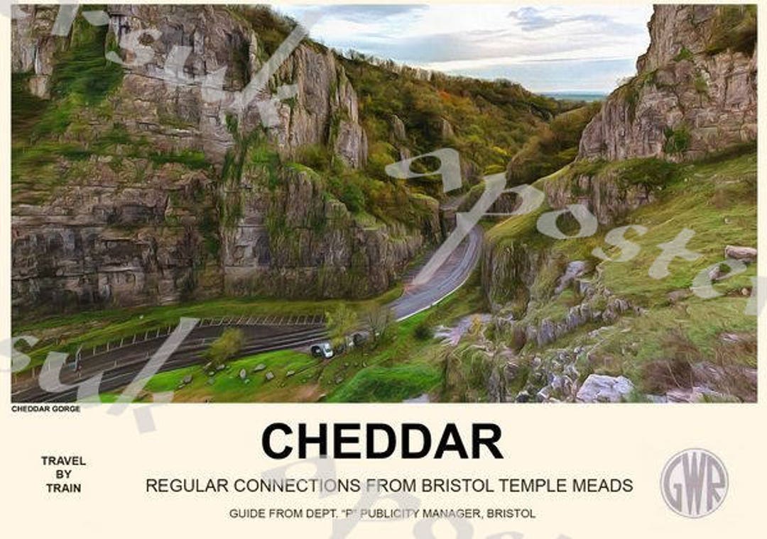 Vintage Style Railway Poster Cheddar Gorge A3/A2 Print - Etsy