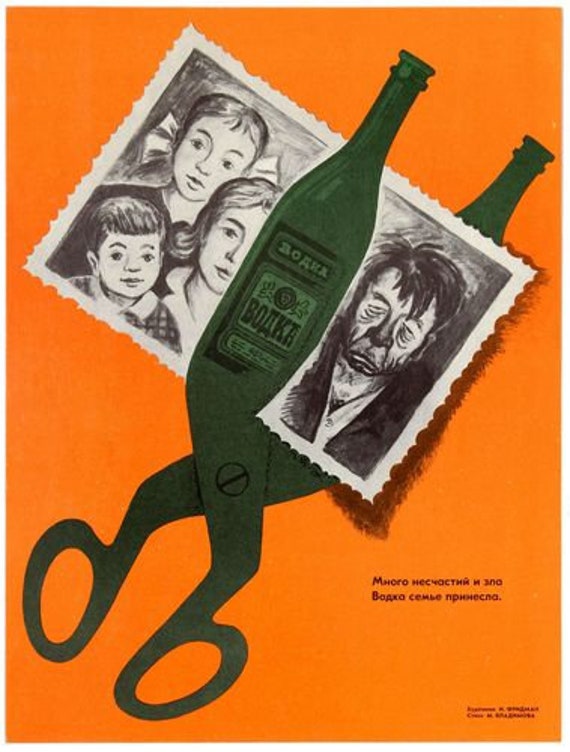 Vintage Soviet Union Anti Alcohol Abuse Poster 3 A3 Print | Etsy