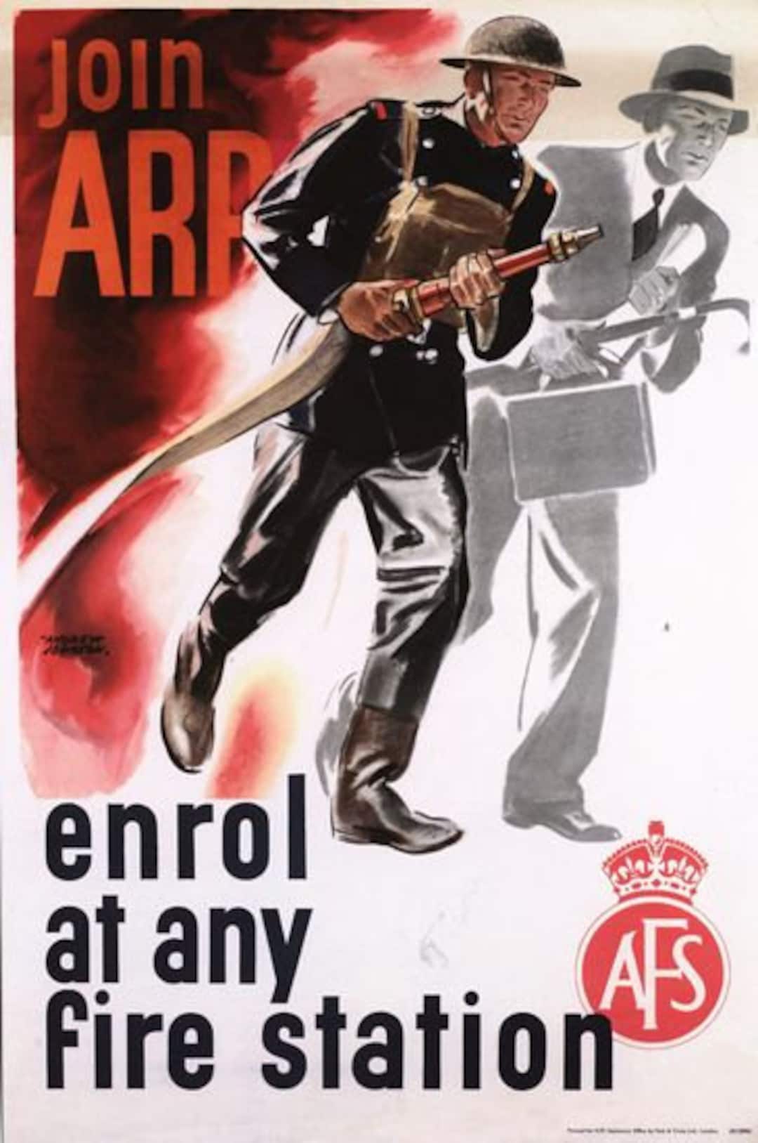 Vintage World War Two ARP Air Raid Warden Poster A3/A2/A1 Print - Etsy