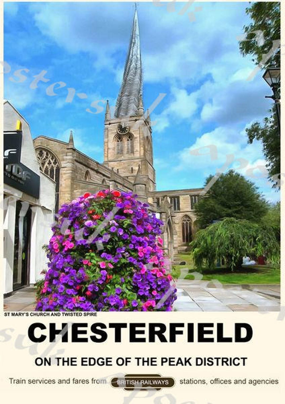 Vintage Style Railway Poster Chesterfield A3/A2 Print - Etsy