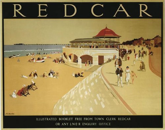 Vintage Redcar LNER Railway Poster A3/A2/A1 Print | Etsy