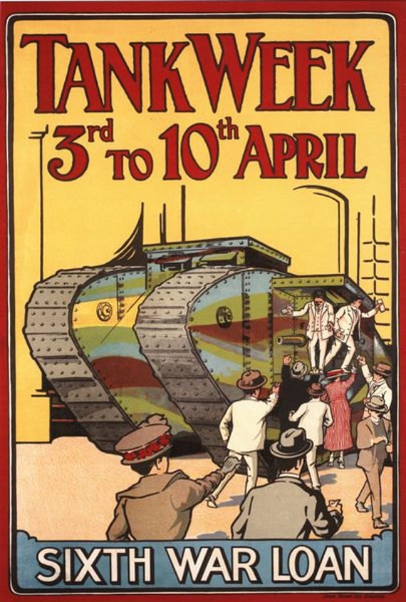 Vintage WW1 British Tank Week Poster A3/A2/A1 Print | Etsy