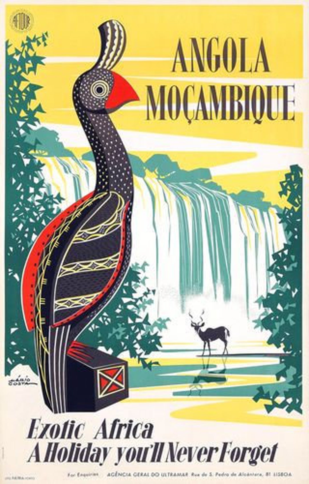 Vintage Angola Exotic Africa Tourism Poster A3 Print - Etsy UK