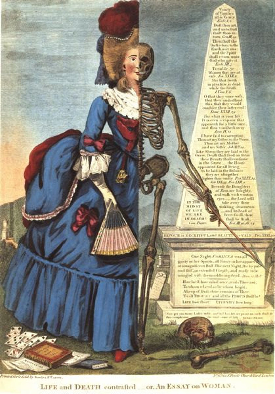 Vintage 18th Century Political Satire "the Life of Woman" Poster A3/A2 ...