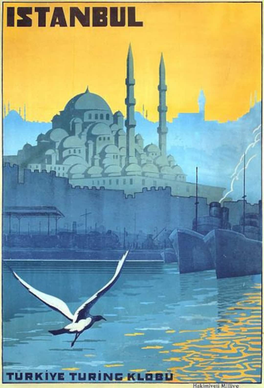 Vintage Istanbul Turkey Tourism Poster A3 Print - Etsy