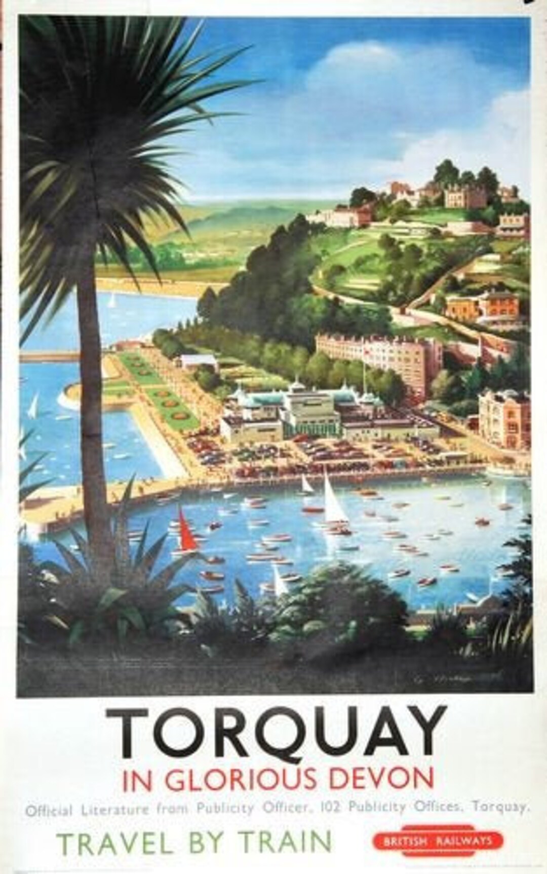 Vintage British Rail Torquay Glorious Devon Railway Poster A3 Print ...
