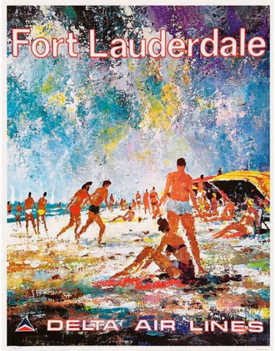 Vintage Delta Airlines Flights to Fort Lauderdale Poster A3 Print - Etsy