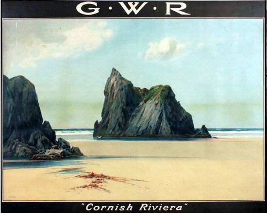 Vintage GWR Cornish Riviera Railway Poster A3 Print - Etsy