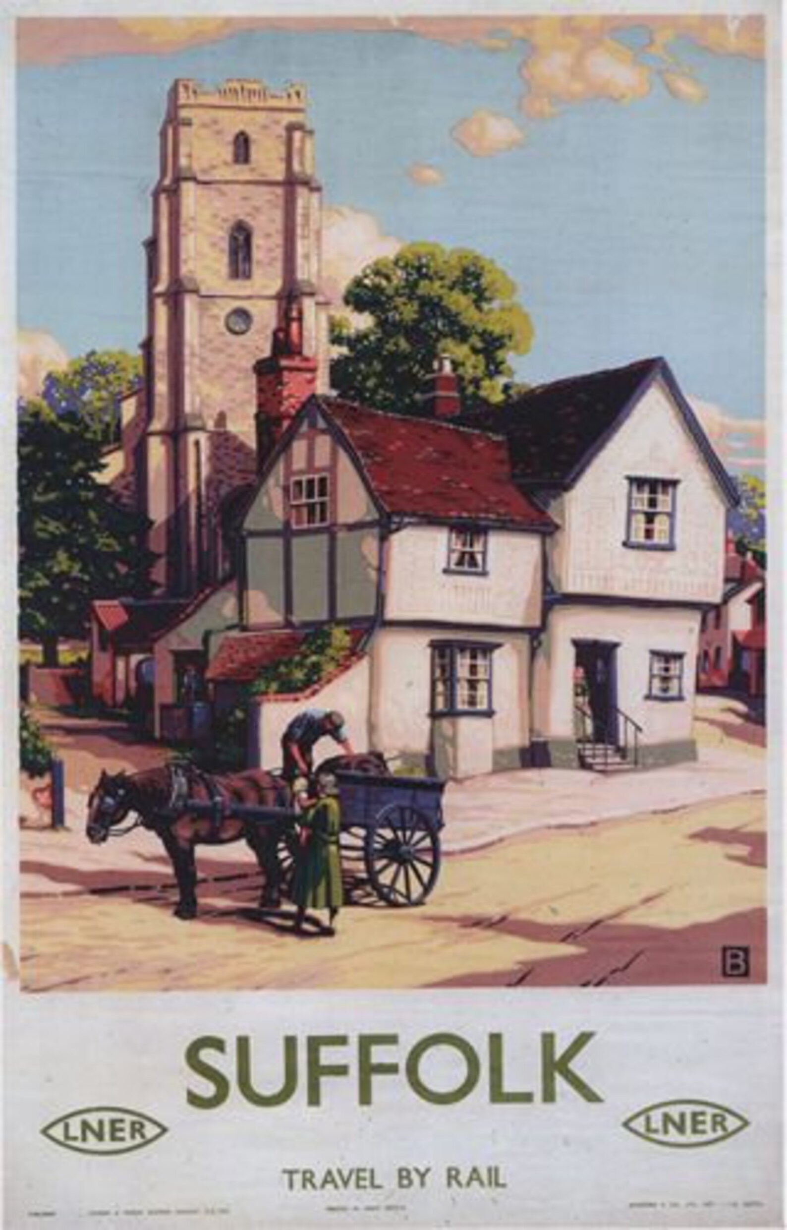 Vintage LNER Suffolk Railway Poster A3/A2/A1 Print - Etsy