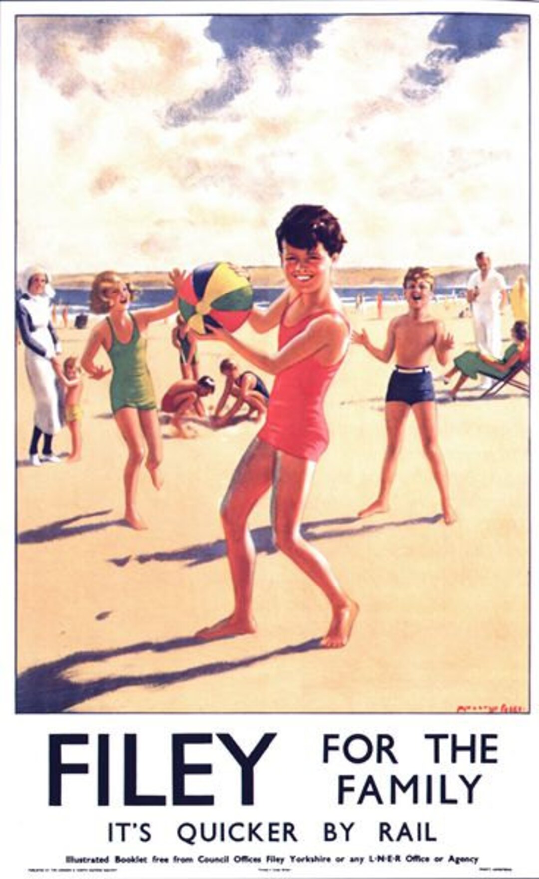 Vintage LNER Filey Railway Poster A3/A2/A1 Print - Etsy