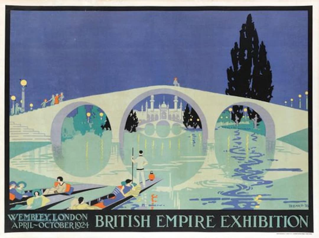 Vintage 1924 British Empire Exhibition Poster A3 Print - Etsy