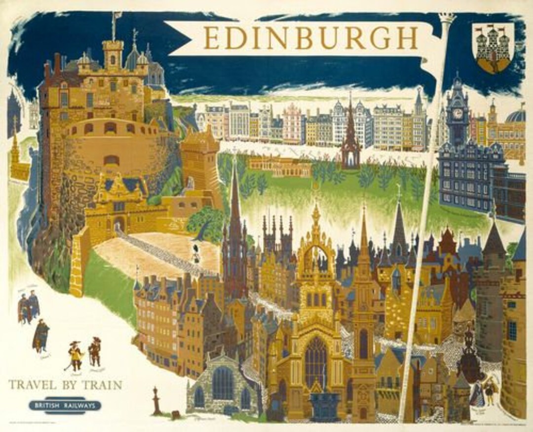 Vintage British Rail Edinburgh Railway Poster A3 Print - Etsy