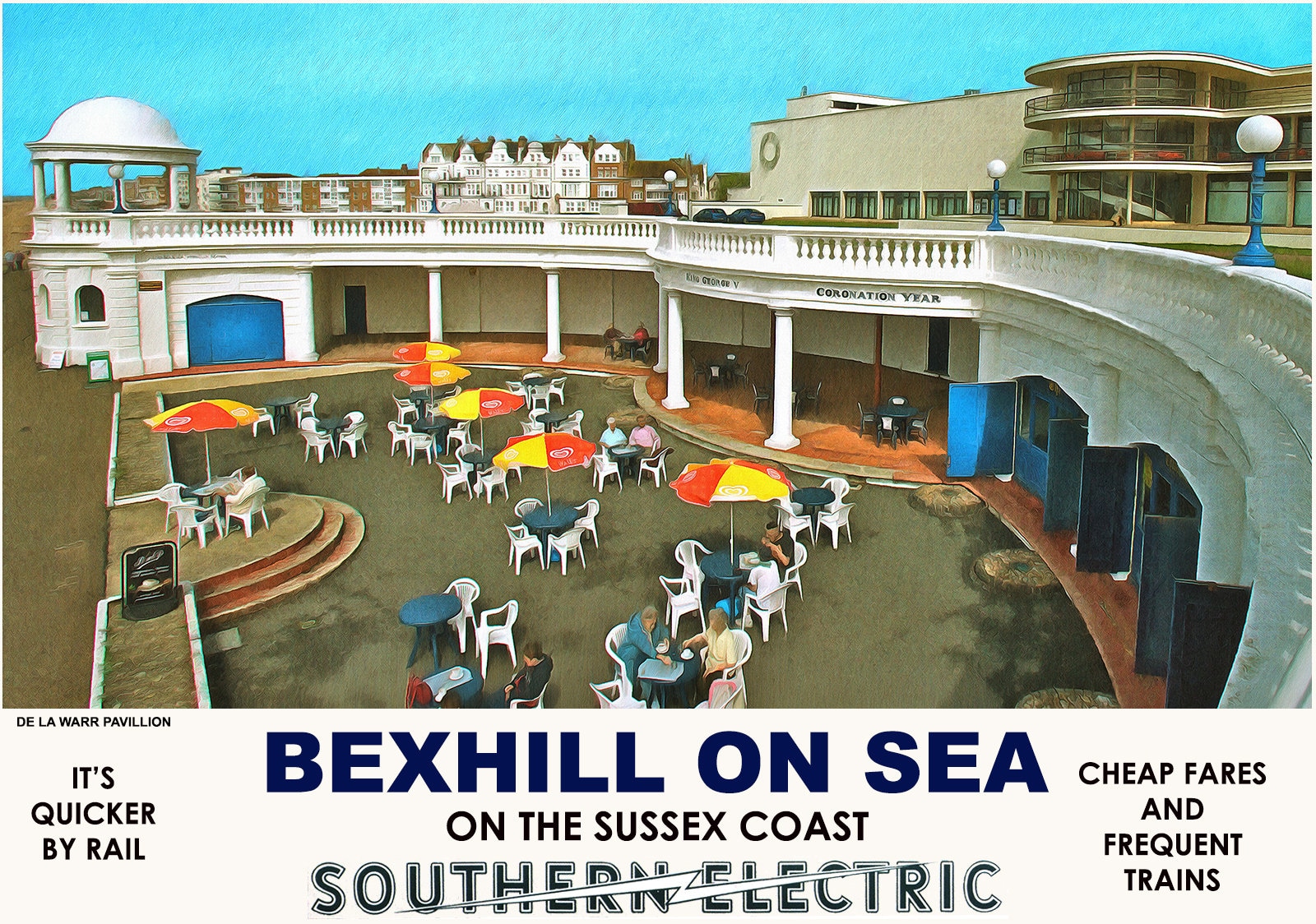 Vintage Style Railway Poster Bexhill East Sussex A3/A2 Print - Etsy