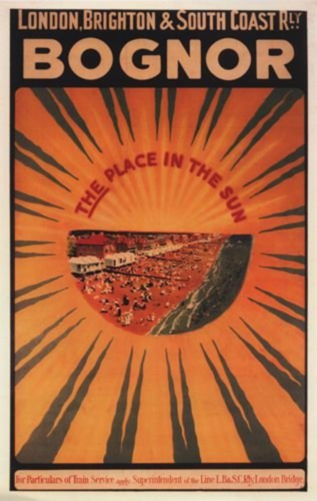 Vintage Brighton Railway Bognor Regis Railway Poster A3/A2/A1 Print ...