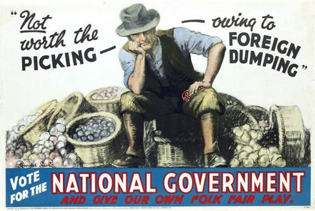 Vintage 1930's UK National Government Election Poster A3 Print - Etsy