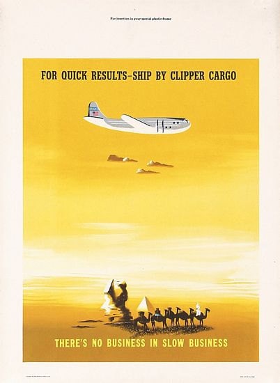 Vintage Pan Am Cargo Flights Airline Poster A3 Print - Etsy UK
