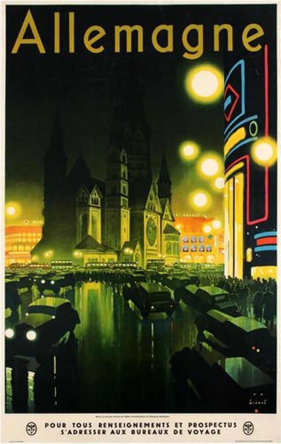 Vintage Germany Weimar Republic Tourism Poster A3 Print | Etsy