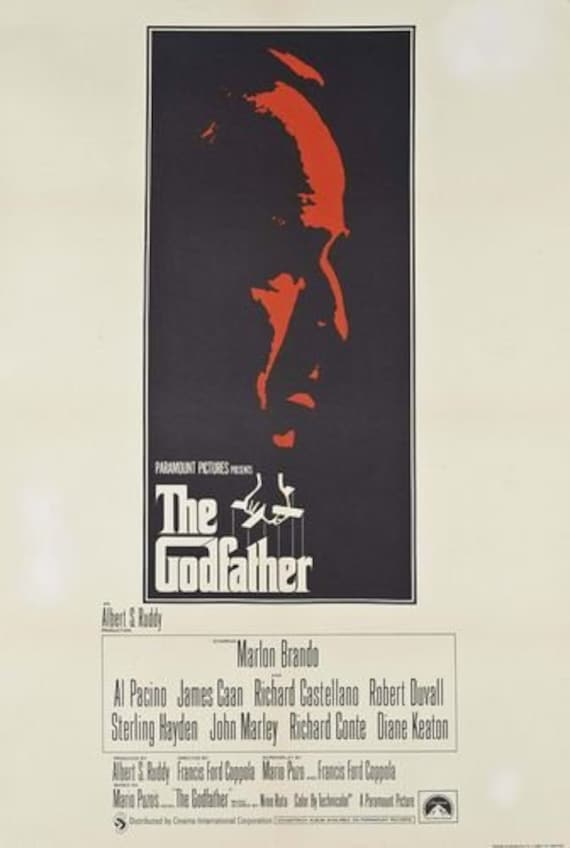 Vintage the Godfather Movie Poster A3/A2/A1 Print - Etsy
