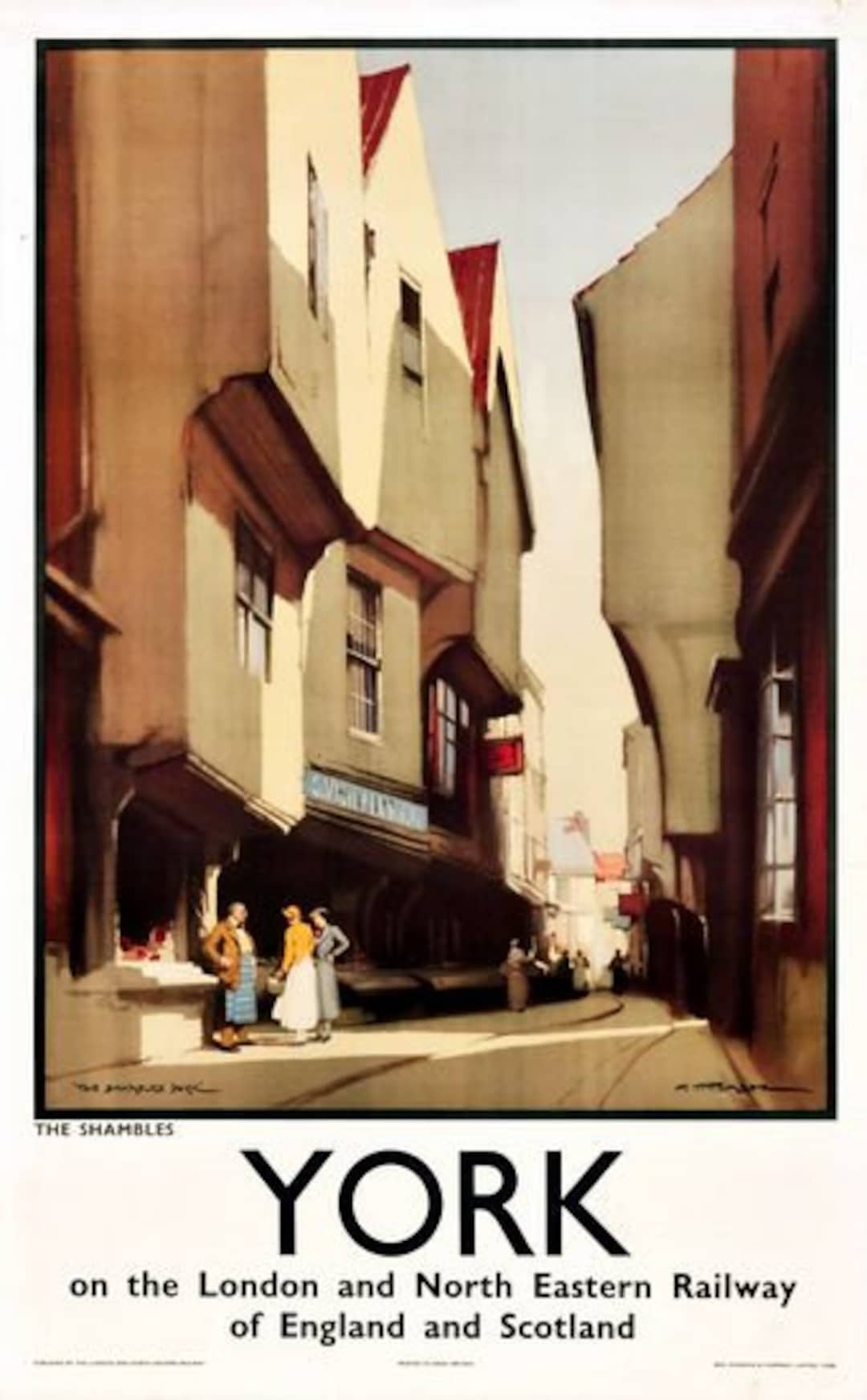 Vintage LNER York the Shambles Railway Poster A3 Print - Etsy UK