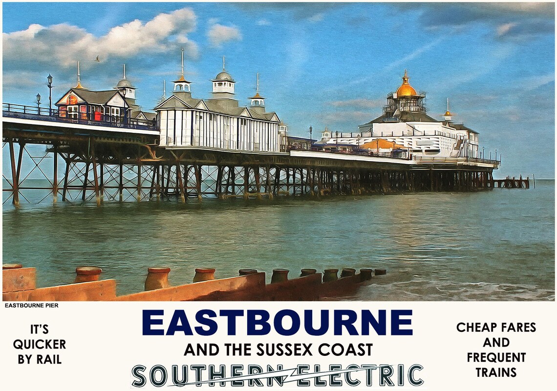 Vintage Style Railway Poster Eastbourne Pier A3/A2 Print - Etsy