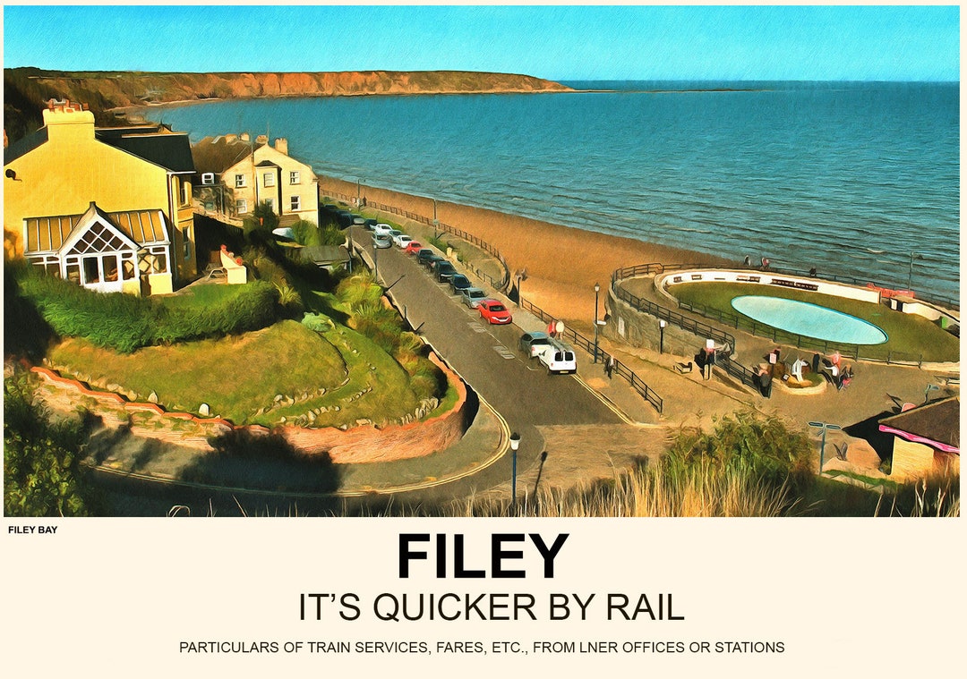 Vintage Style Railway Poster Filey Yorkshire A3/A2 Print - Etsy