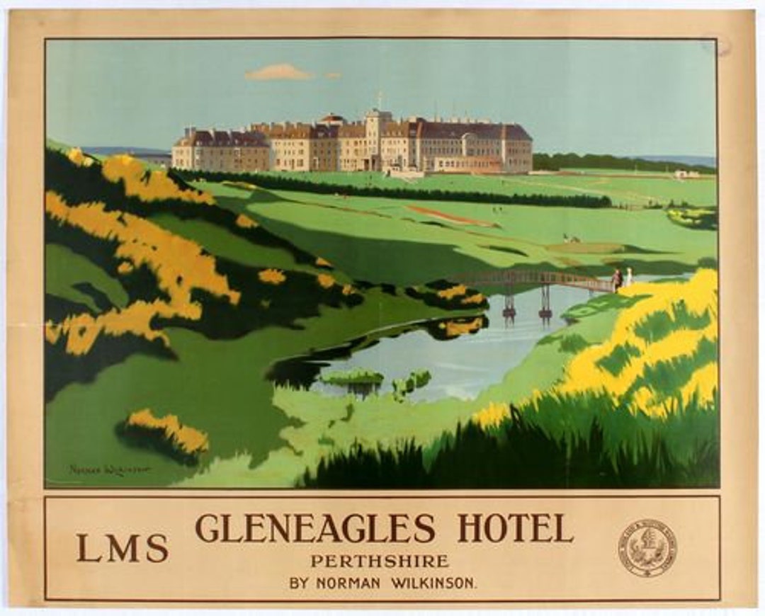 Vintage LMS Gleneagles Hotel Scotland Railway Poster A3/A2/A1 Print - Etsy