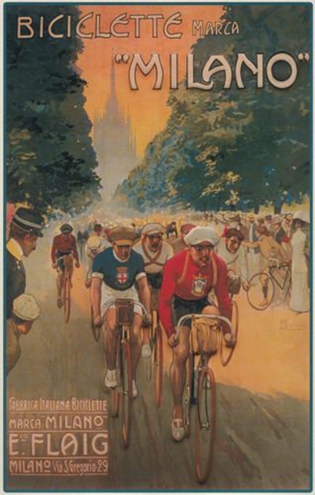 Vintage Italian Racing Bike Advertisement Cycling Poster A3/A2/A1 Print ...