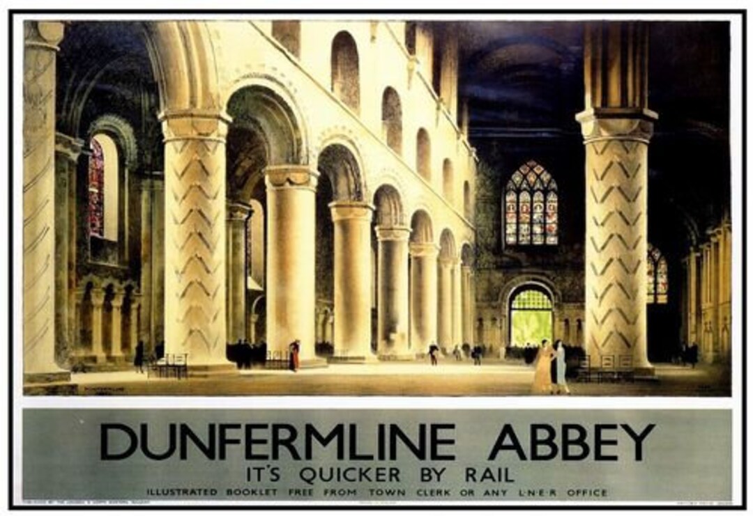 Vintage LNER Dunfermline Abbey Railway Poster A3 Print - Etsy UK