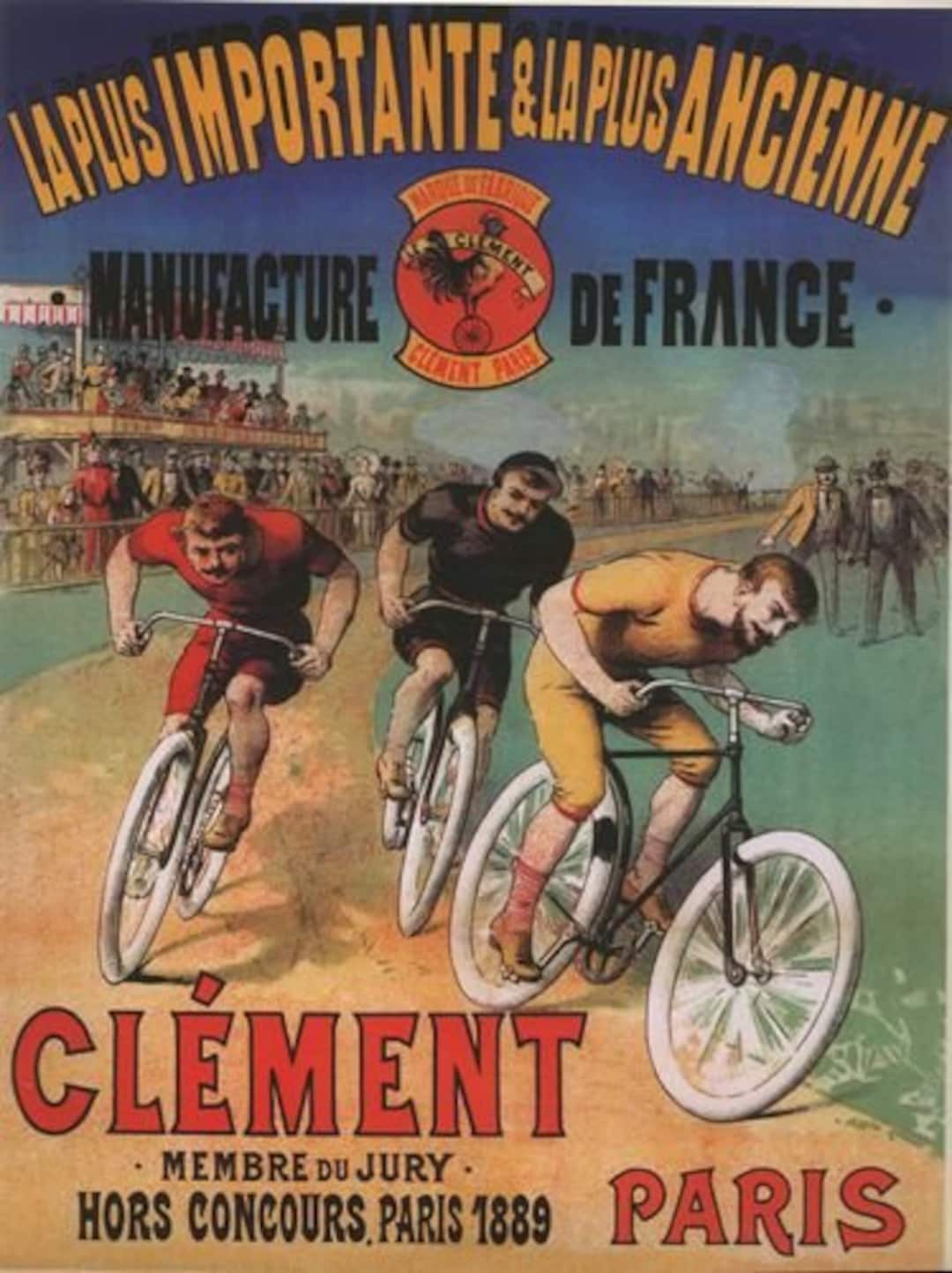 Vintage French Racing Bike Advertisement Cycling Poster A3/A2/A1 Print ...