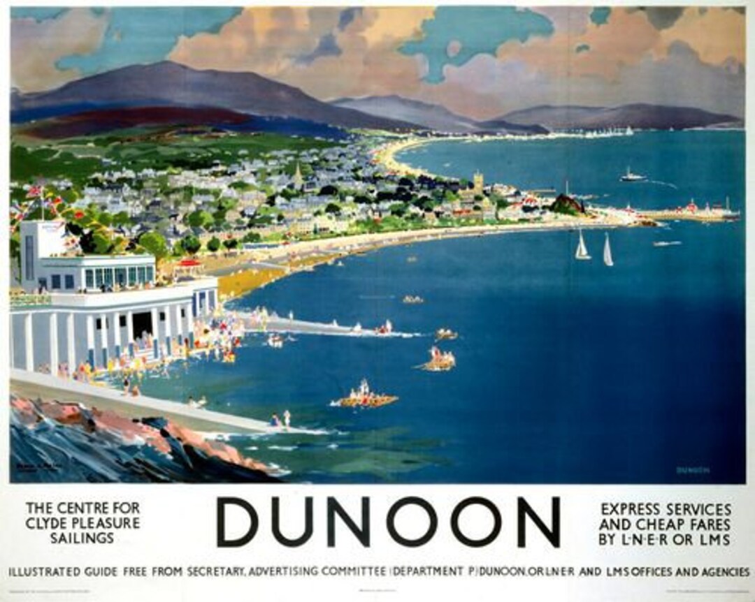 Vintage LNER Dunoon Railway Poster A3 Print - Etsy UK